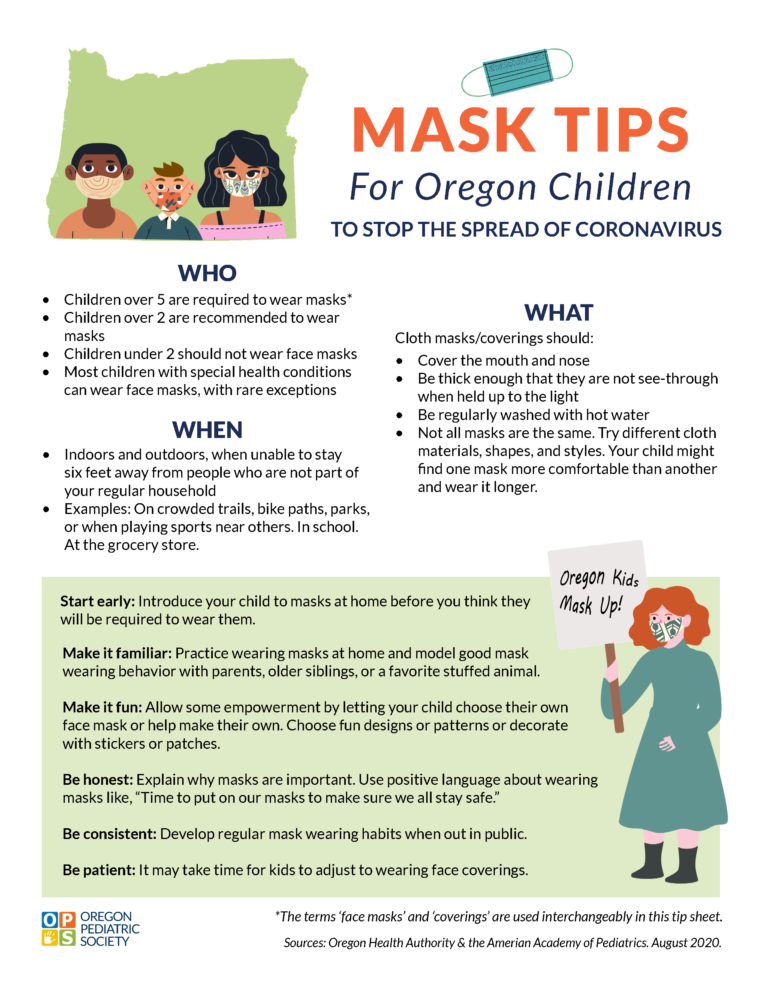 Mask Up Oregon Kids - Oregon Pediatric Society - Oregon Pediatric Society